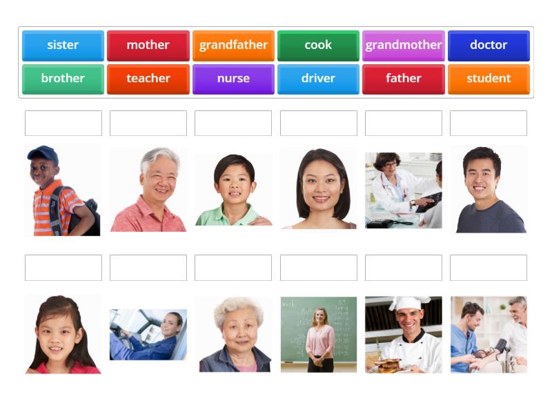 Grade 3_Unit 3&4 _ Family and Occupation - Match up