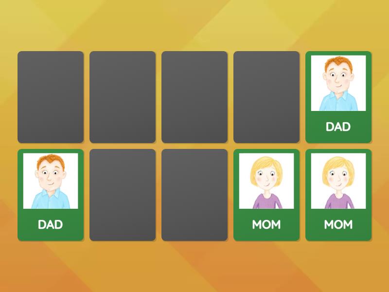 Family members - Level 1 - Matching pairs