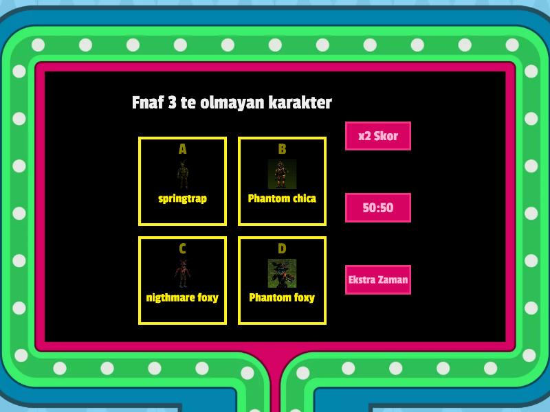 Fnaf Test - Gameshow quiz