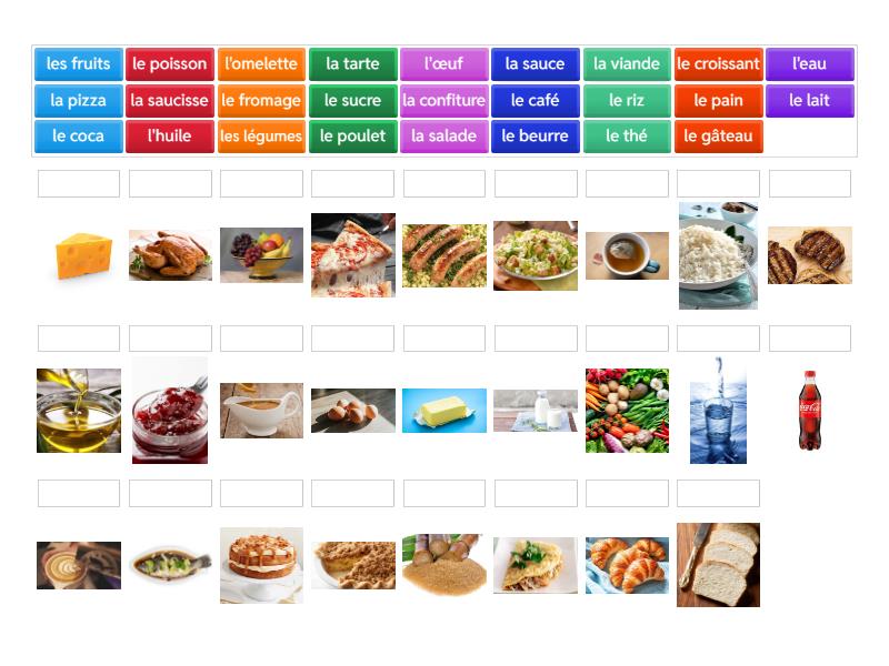 Food Vocabulary (Quiz) - Match up