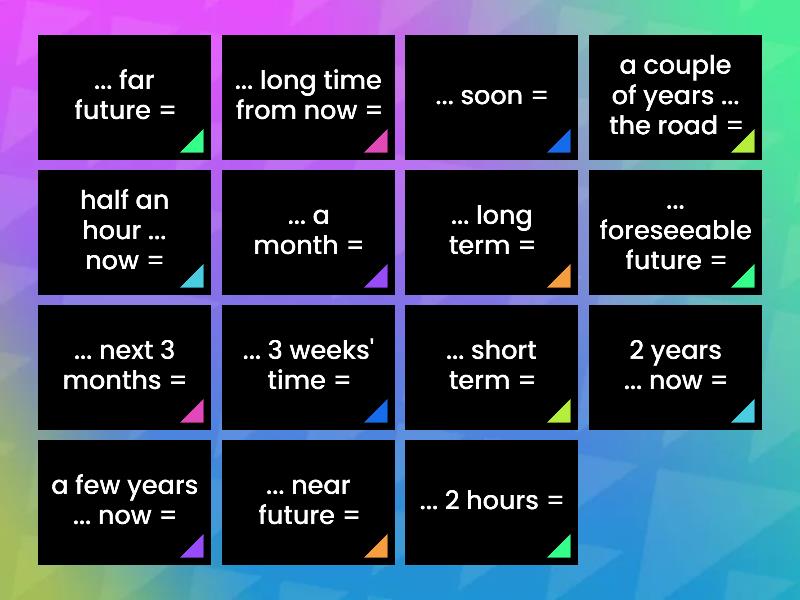 future time phrases - Flip tiles