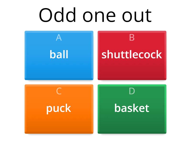 Odd one out - sport - Cuestionario