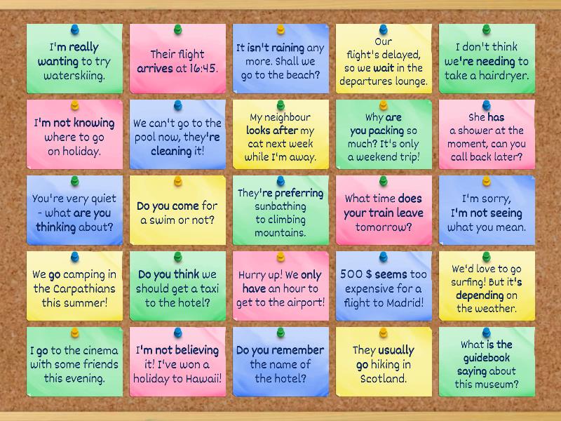 English File Intermediate plus - Present tenses - Flip tiles