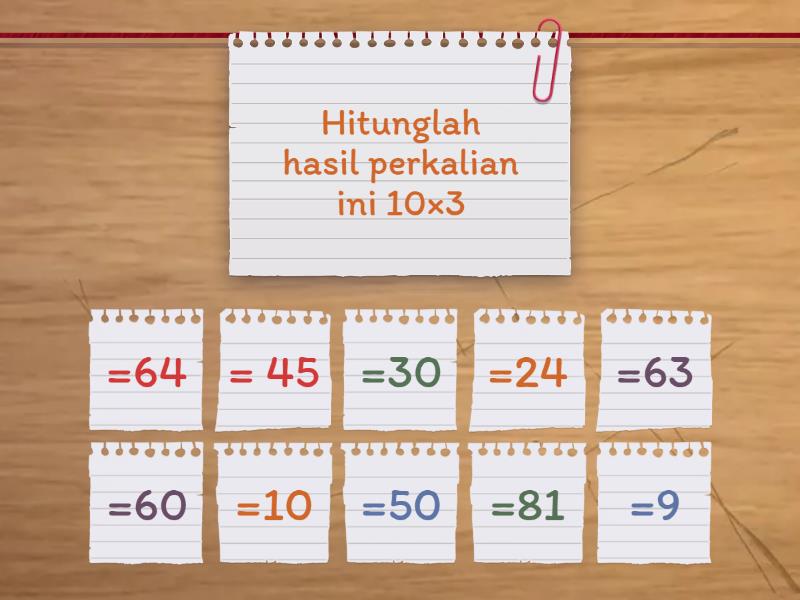 Data Perkalian - Find the match