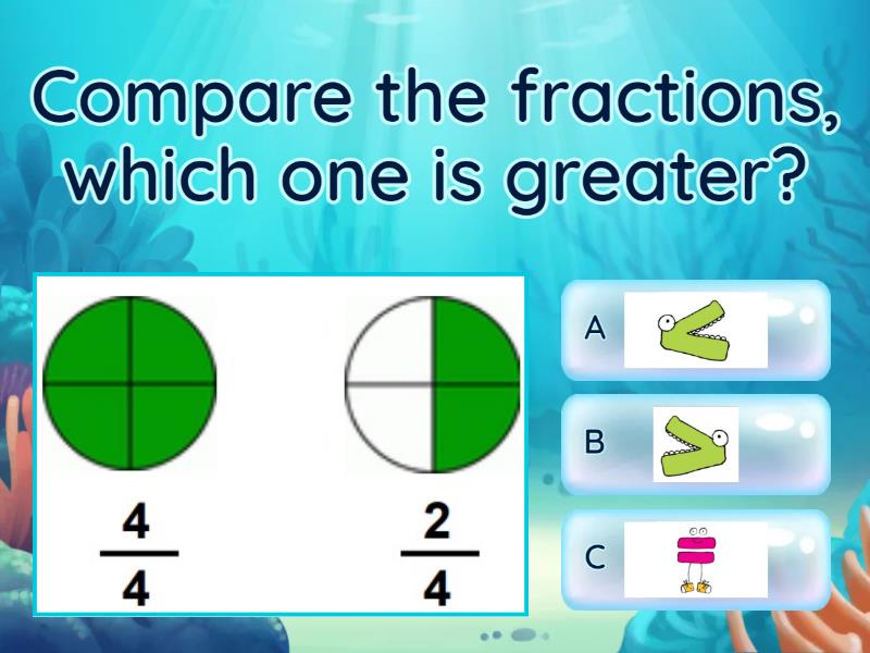 Comparing Fractions - Quiz