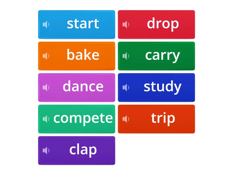 Global Stage Unit 4 regular verbs - Flip tiles