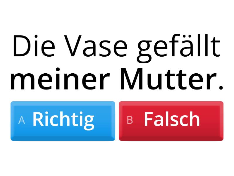 Ist das dicke Satzglied das Dativobjekt? - Quiz