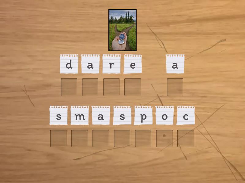 Poptropica 6 U1 camping activities - Anagram