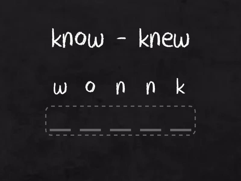 Irregular verbs (third form) - Anagram