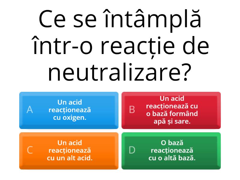 Acizi si baze - Quiz