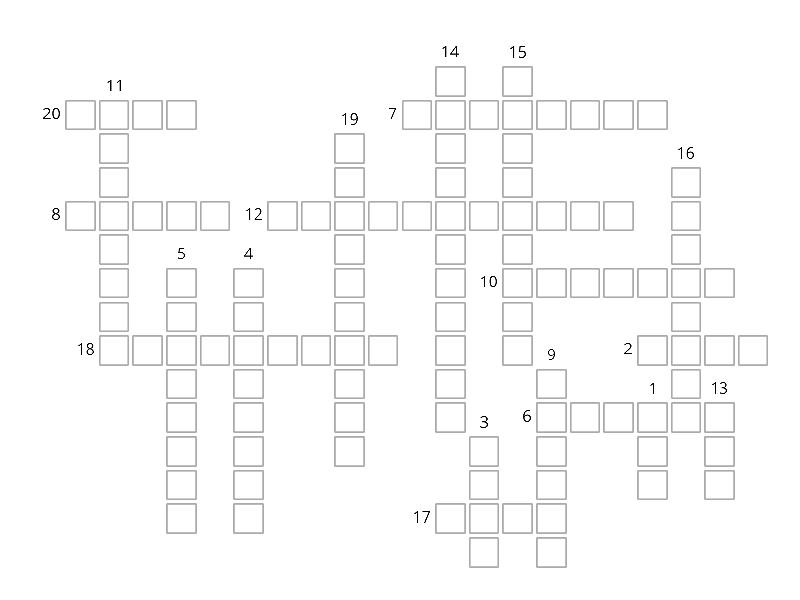 Sadlier Unit 11 level B - Crossword