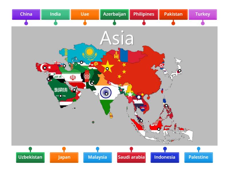 Asia test Assessment 1 - Labelled diagram