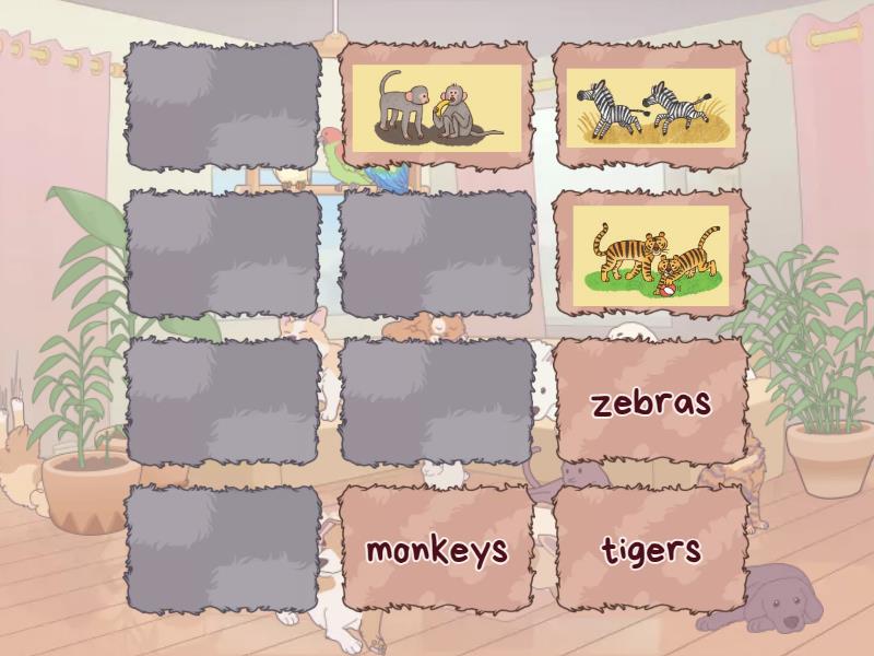 U4 Animals Matching Type - Matching pairs