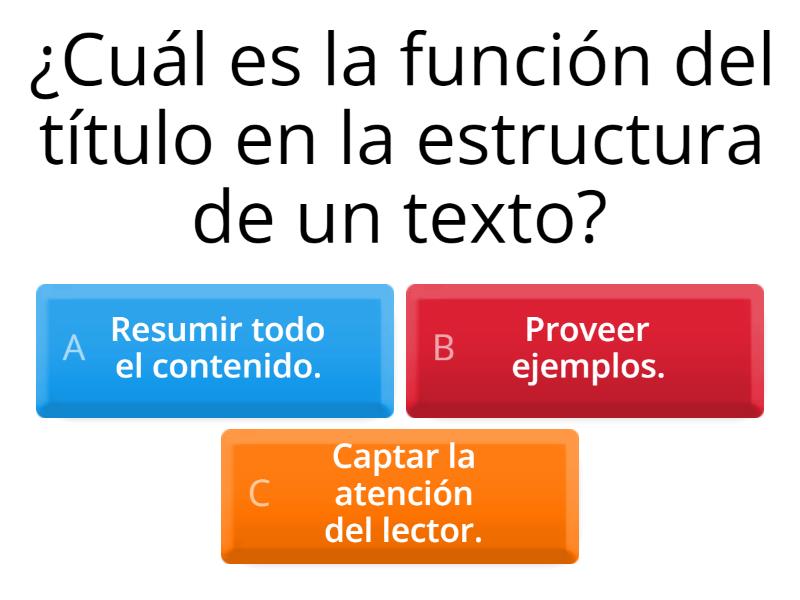 estructura de texto - Questionário