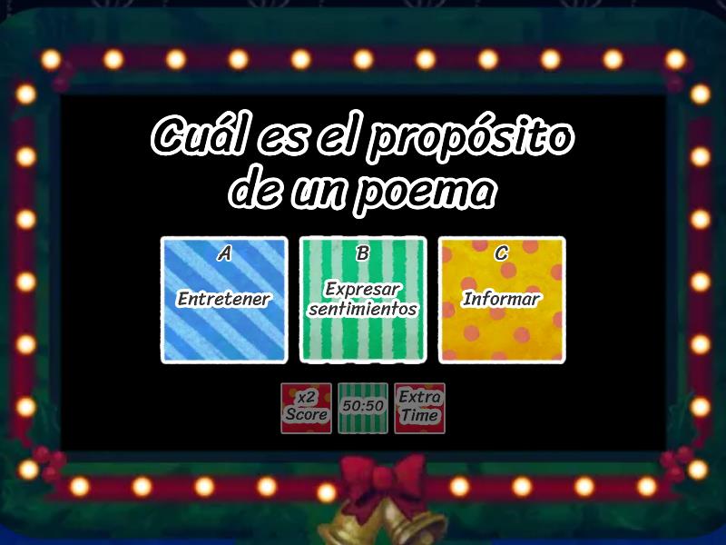 Elementos del poema - Gameshow quiz