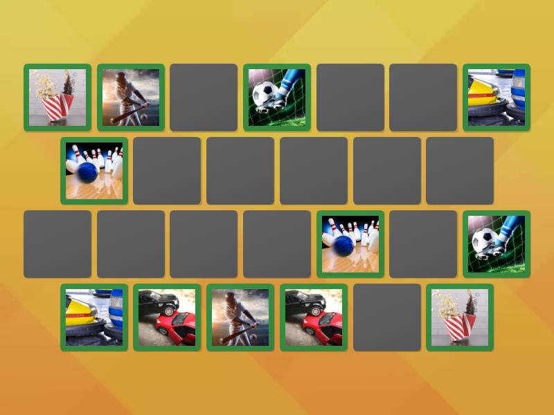 Push, Pull and Collisions Matching Game - Matching pairs