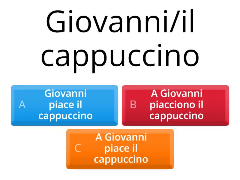 Piacere con i pronomi tonici - Quiz