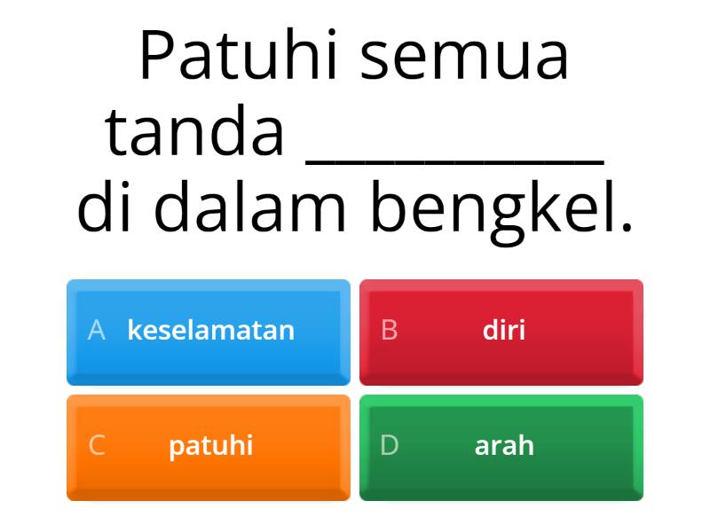 KUIZ KESELAMATAN ALATAN DAN BAHAN RBT TAHUN 4 - Quiz