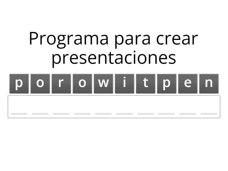 powerPoint - Anagram