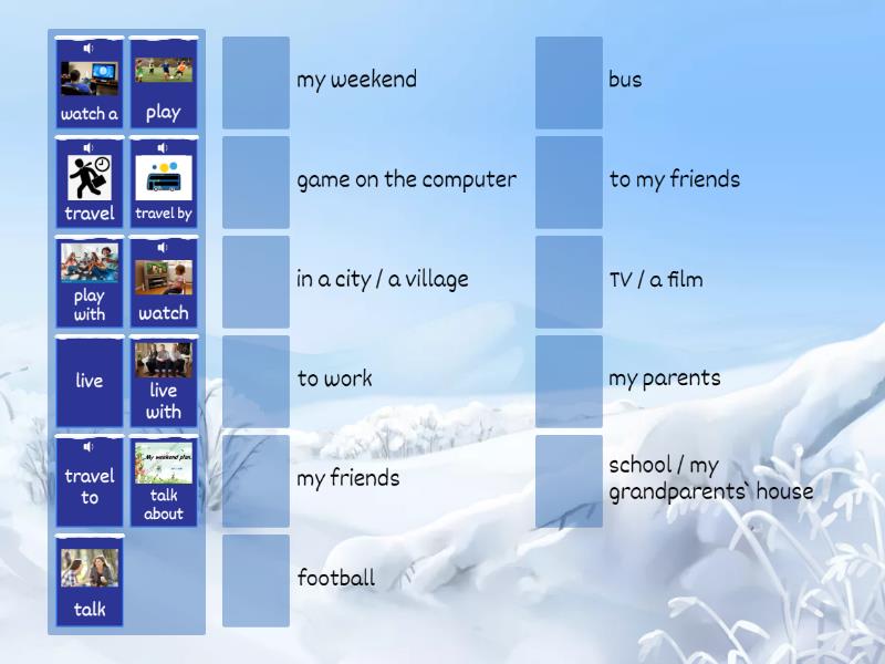 Verb phrases - Une las parejas