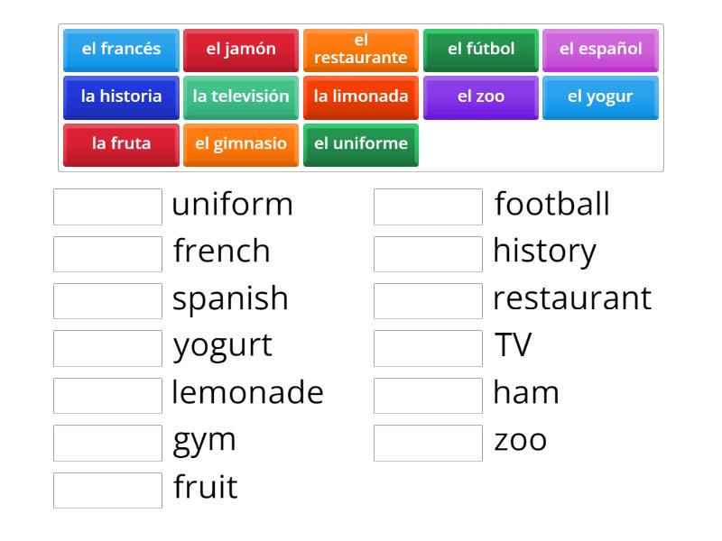 Y7 - likes and dislikes with phonics - Match up