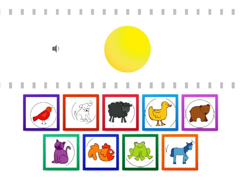 Color Matching for Brown Bear with the sound - Find the match