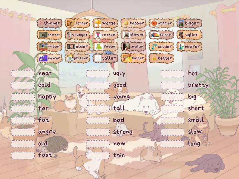 GS3 Unit 10 Comparatives - Match up