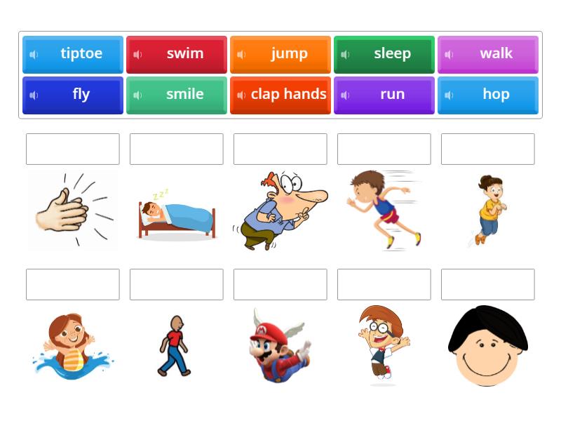 match Action Verbs - Match up