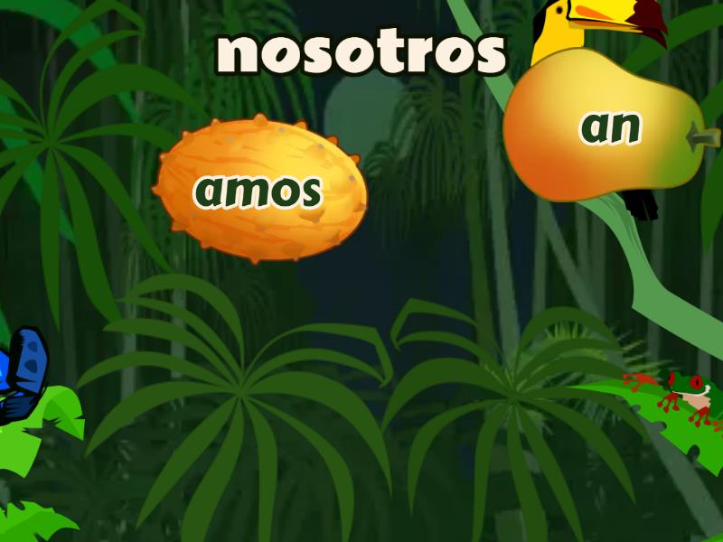 AR verb endings - Flying fruit