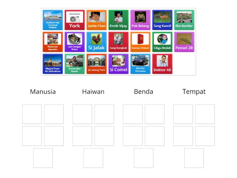 C KATA NAMA KHAS - Group sort