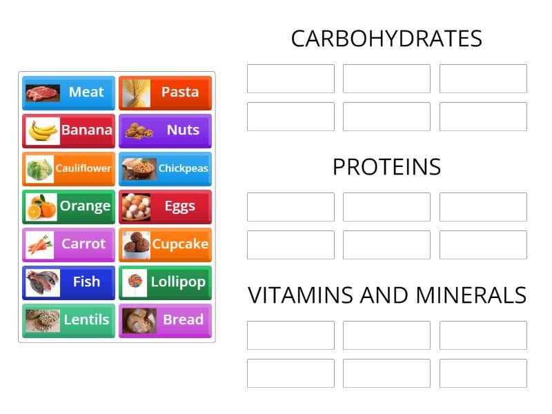 NUTRIENTS - Group sort
