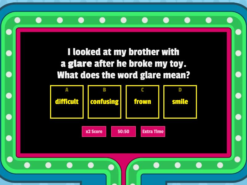 Context clues for vocabulary - Gameshow quiz