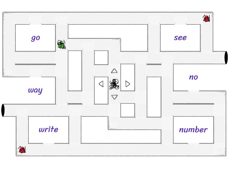 Sight Words - Set 13 - Maze Chase - Persecución en el laberinto