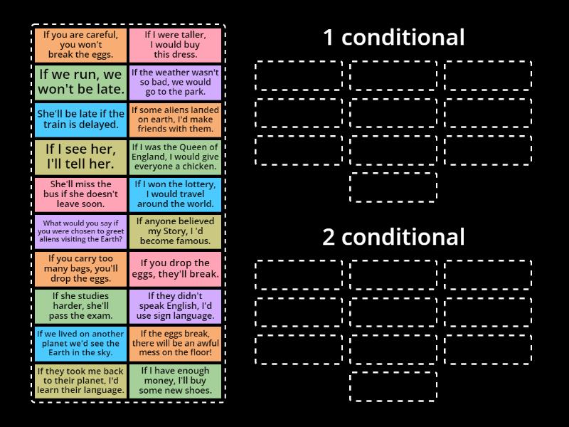 1st & 2nd conditional - Group sort