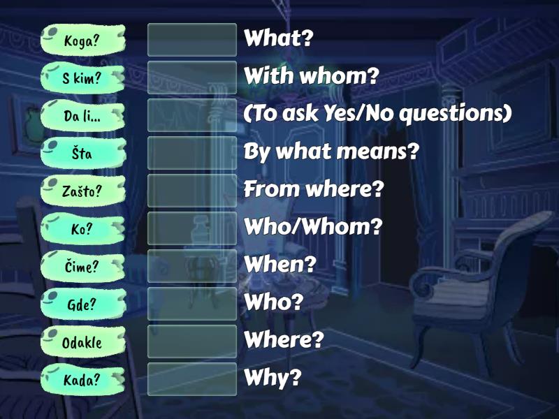 Question Words Simple (extended) - Match up
