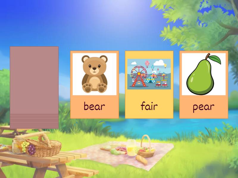 Learn phonics : are, air, ear - Speaking cards