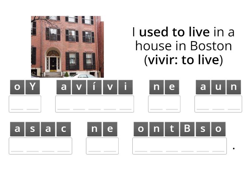 Imperfect past tense: used to do something - Anagram