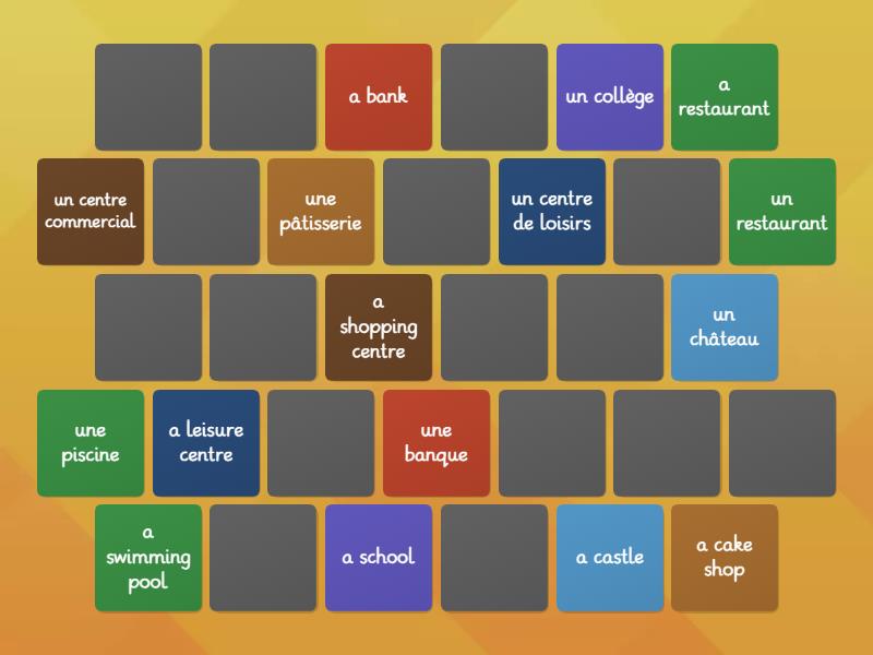 S2 French places in town 1 - Matching pairs