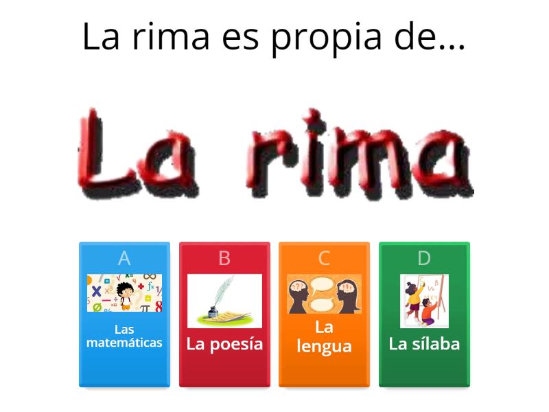 LAS RIMAS - Cuestionario