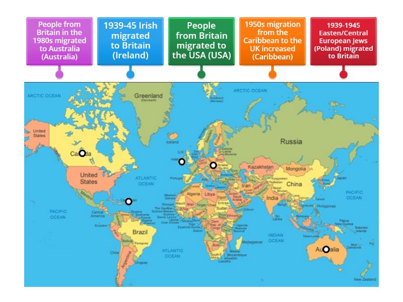 Demography map - Labelled diagram