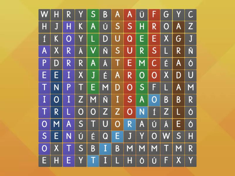 SOPA DE LETRAS ADJETIVOS - Wordsearch