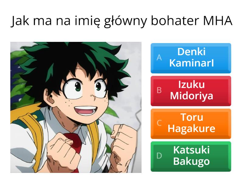 Co wierz o MY Hero Academia - Quiz