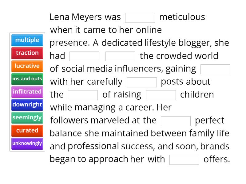 The Perils of Influence gap-fill - Complete the sentence