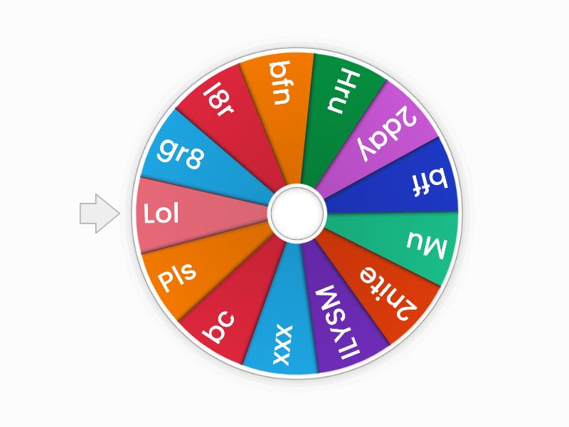 Text Language - Spin the wheel