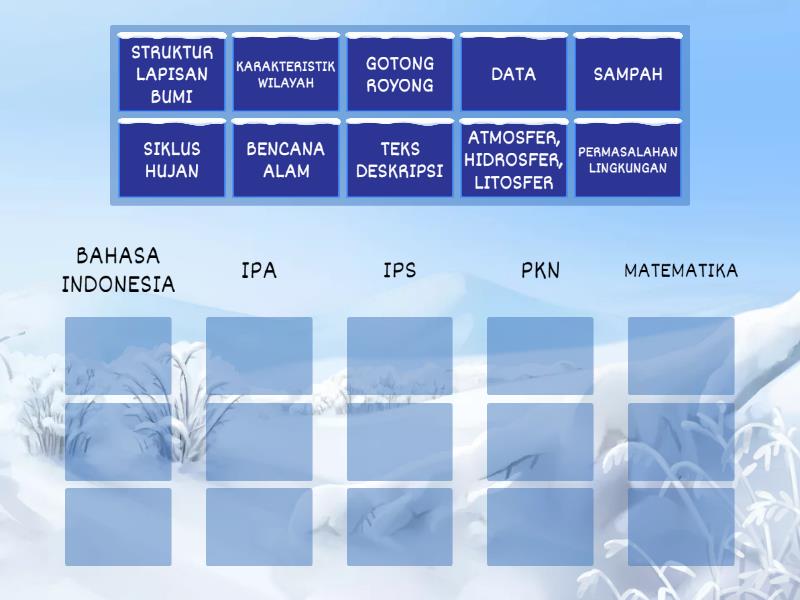 KATA KUNCI TEMA 4 OUR EARTH - Group sort