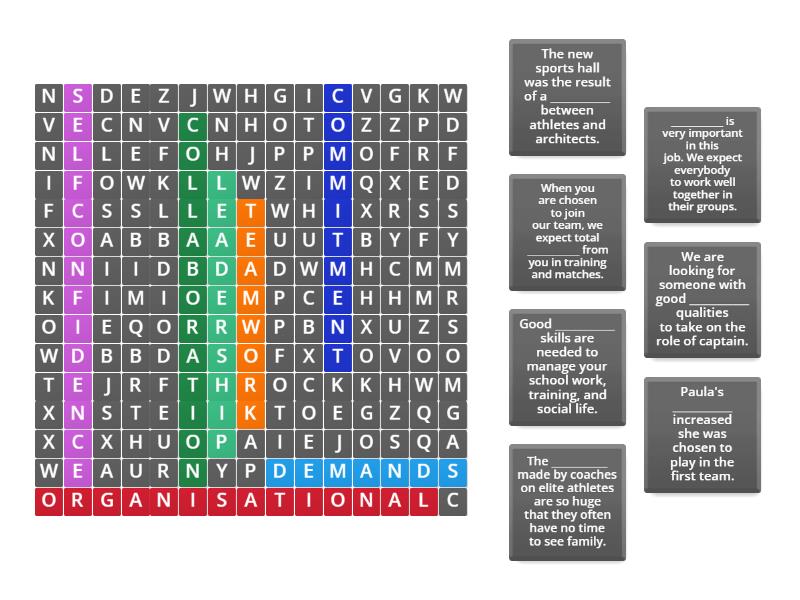 Transferable skills - Vocabulary - Wordsearch