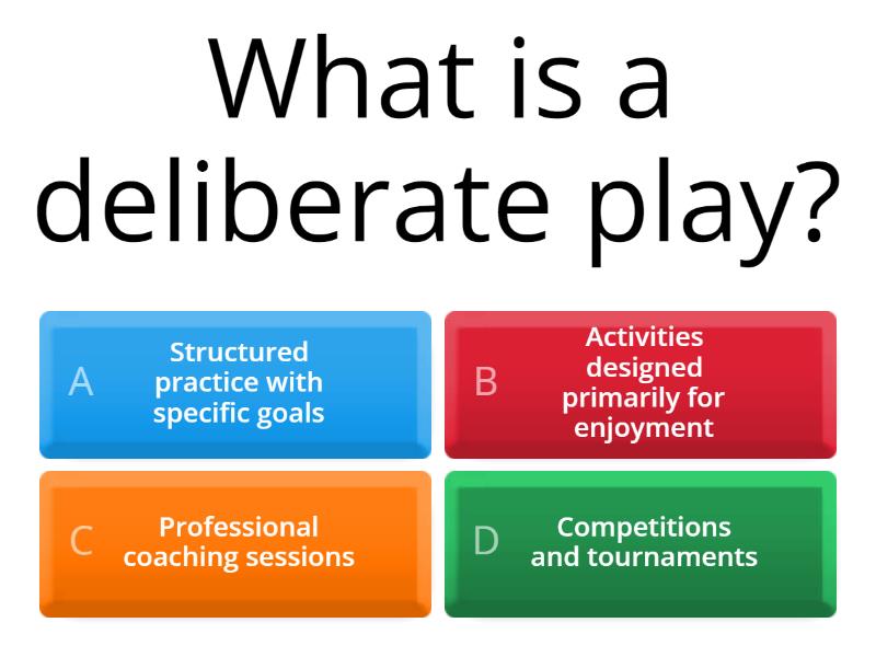 ACP- Reading/Ch.1/Deliberate play, practice and early specialization - Quiz