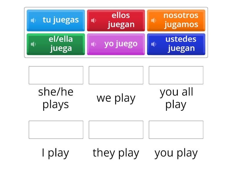 jugar/ play - Une las parejas