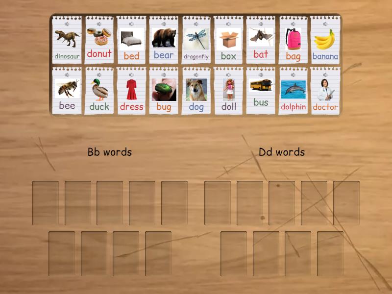 b & d - Group sort