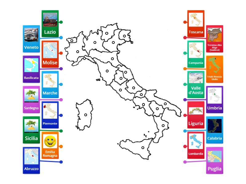 Le Regioni Italiane - Labelled diagram